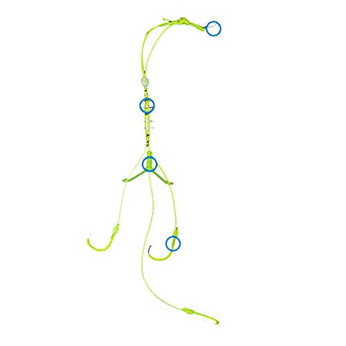 WRLRUILIAN Fishing Accessories 2 PCS Squid Fishing Group Anti-Winding Double Hook Finished Explosion Hook Spring Hook Hook Fishing Tools (Size : 10#)