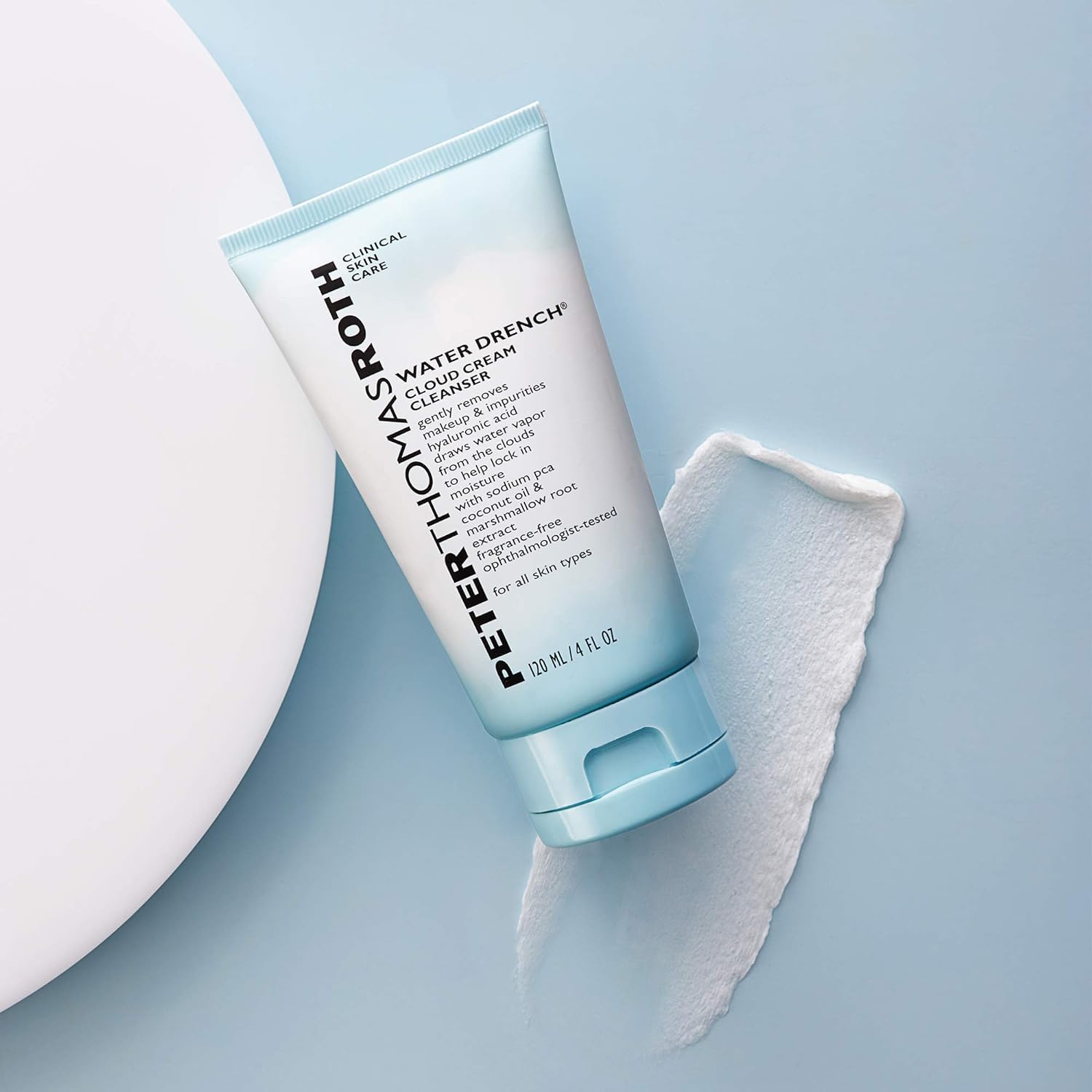 Peter Thomas Roth | Water Drench Cloud Cream Cleanser | Hydrating Face Wash with Hyaluronic Acid, Gently Removes Makeup and Impurities, 4.06 Fl Oz