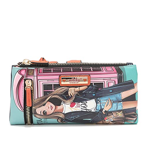 Nicole Lee BIFOLD ZIPPER WALLET - Miss Your Call