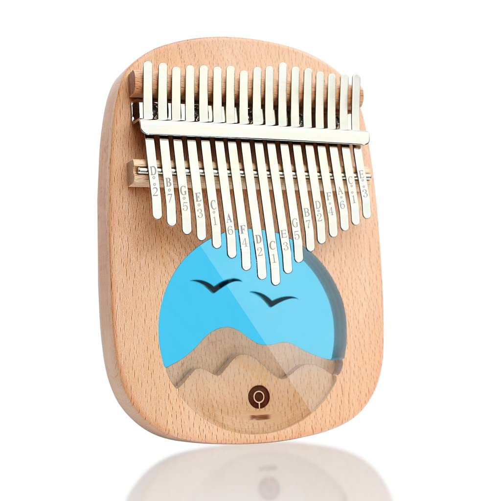 WSSBK 17 Tone Finger Piano Portable Kalimba Easy to Learn Ethereal Instrument Finger Piano