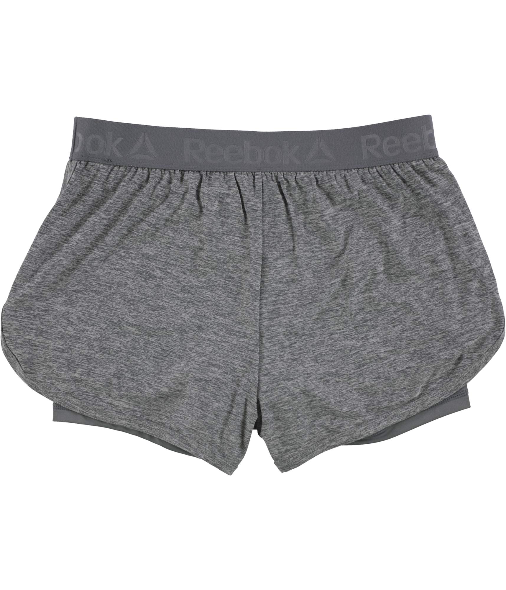 Reebok Womens Cardio Running Athletic Workout Shorts, Grey, Medium