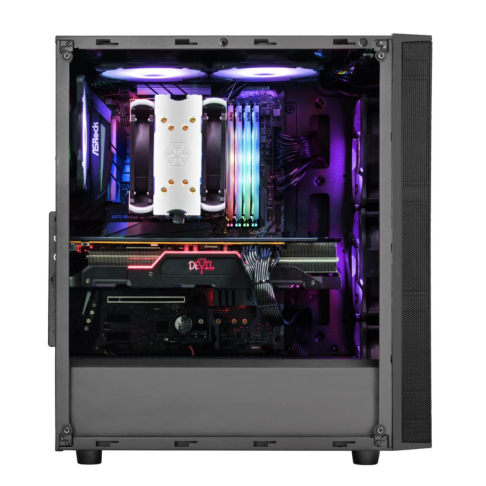SilverStone Technology FARA R1, Tempered Glass, Black, Mid-Tower ATX Case with Micro-ATX and Mini-ITX Support, SST-FAR1B-G