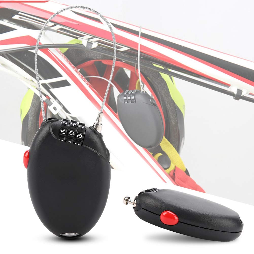 Steel+Plastic Bicycle Code Lock, Small Size Bicycle Lock, for Motor Bike Bicycle
