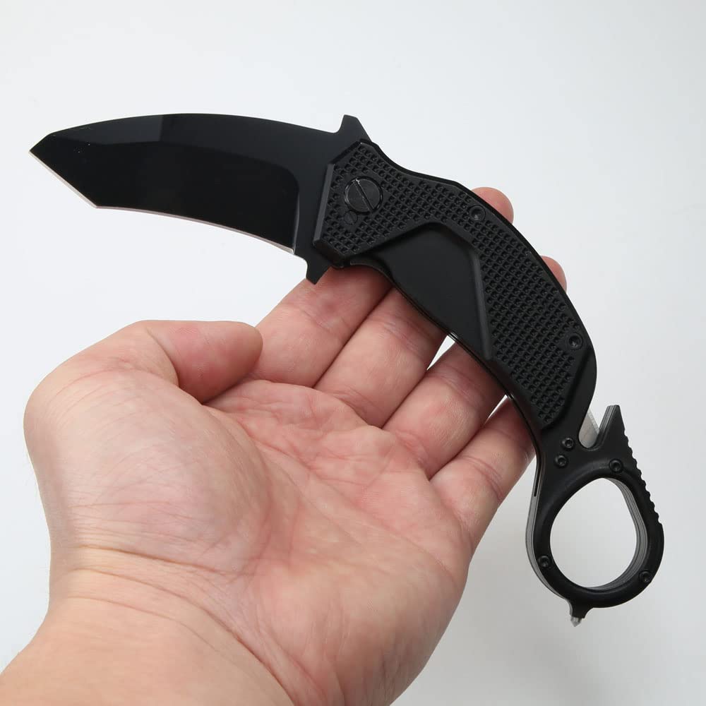 WRM Tactical Pocket Hunting Folding Knives, Glass Breakers, Seat Belt Cutters, Survival Knives for Emergency Situations, 6061 Aluminum Handle