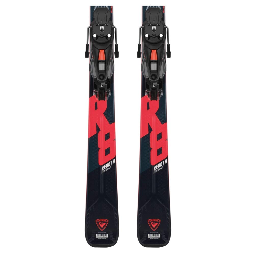 Rossignol React 8 HP Mens Skis 177 W/NX 12 Konect GW Bindings Black Red