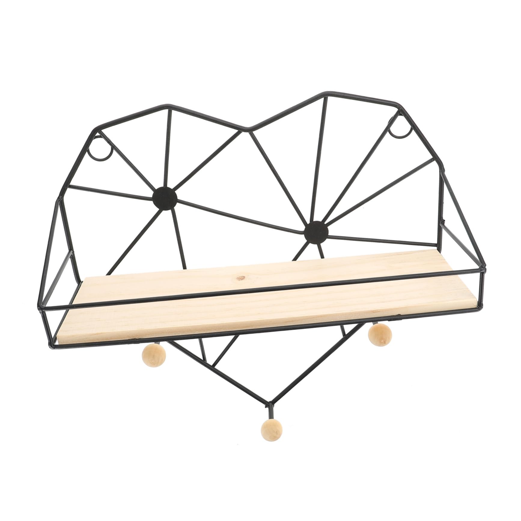Zerodeko Wall Decoration Decorative Wall Shelf Heart Shelf Decorative Wall Rack Home Decoration Storage Wall Shelves Tray Decor Country Decor Floating Stand Display Stand Wrought Iron Metal