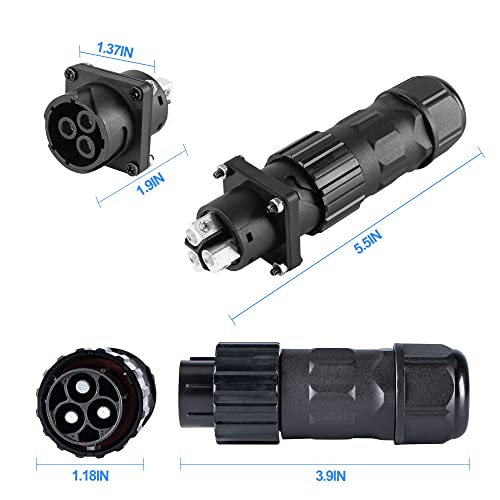 Trolling Motor Plug Receptacle 70A - Marine Boat DC Power Connector Waterproof 12/24/36/48V for Fishing Reels, DownRiggers