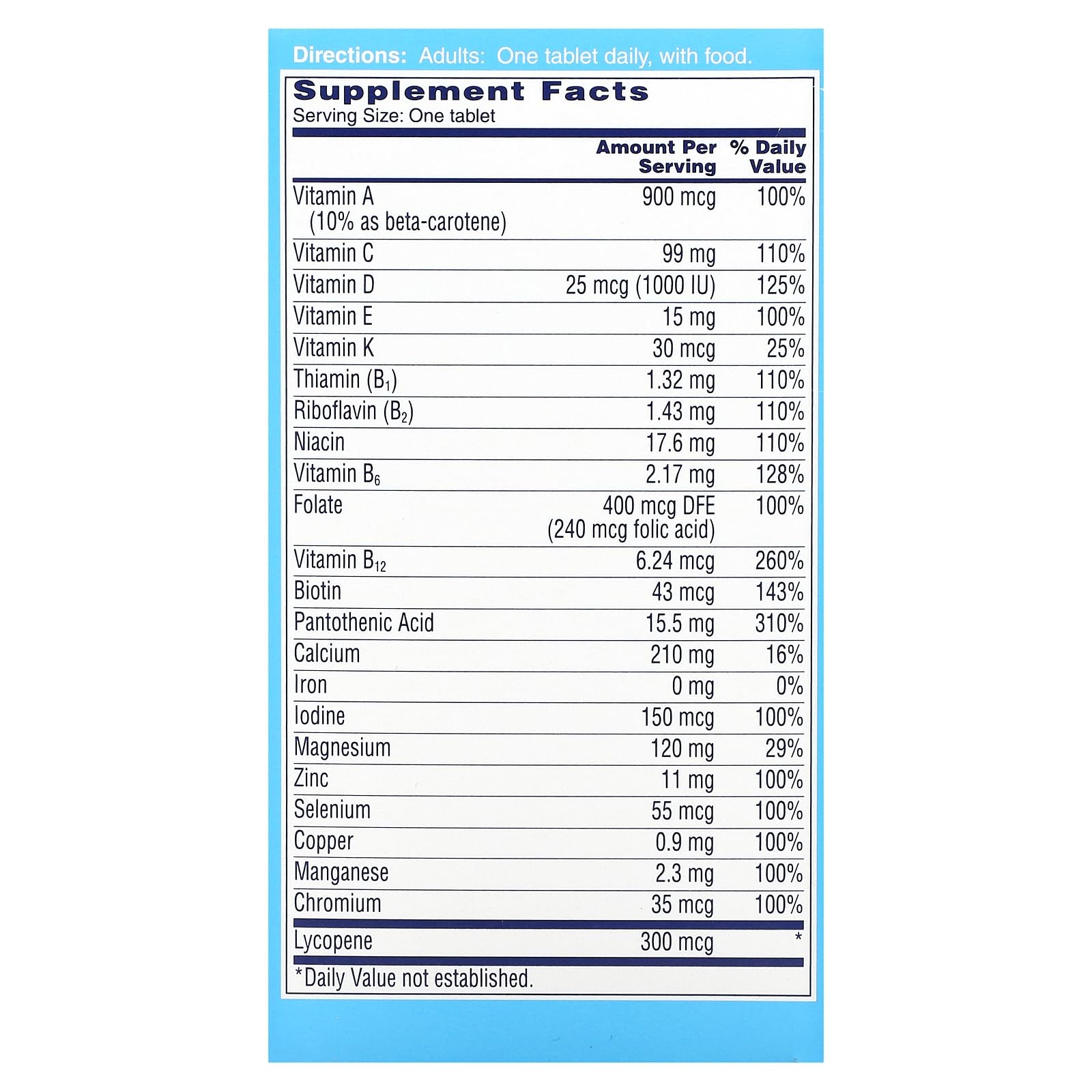 ONE A DAY Men's Health Formula Multivitamin Tablets - 100 ct