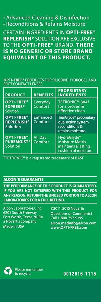 Opti-Free Replenish Multi-Purpose Disinfecting Solution with Lens Case (Pack of 4)