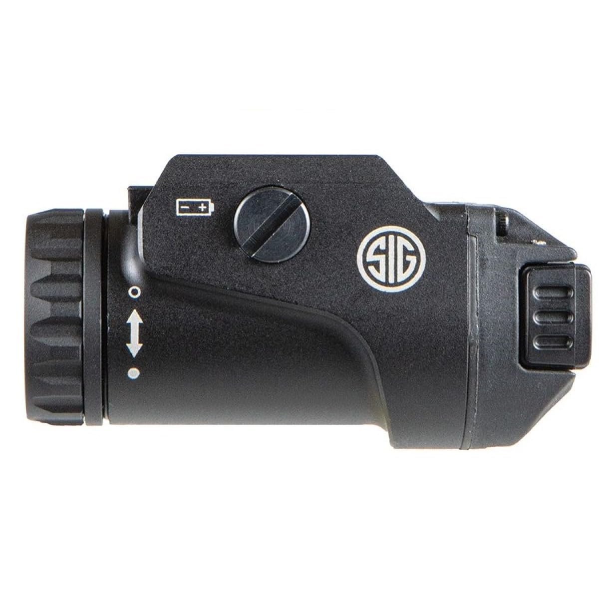 Sig Sauer Foxtrot1X 450 Lumens Compact Durable Tactical Rail-Mounted Handgun Flashlight with Ambidextrous Push-Button Side Switches, Black
