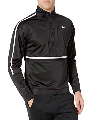 Reebok Workout Ready Tricot 1/4 Zip, Black, X-Large