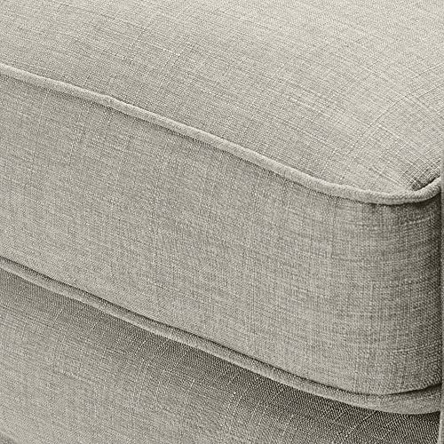 Serta Harmon Reversible Sectional Sofa, Modern L-Shaped Couch for Small Spaces, Soft Fabric Upholstery, Square Arm, Light Gray