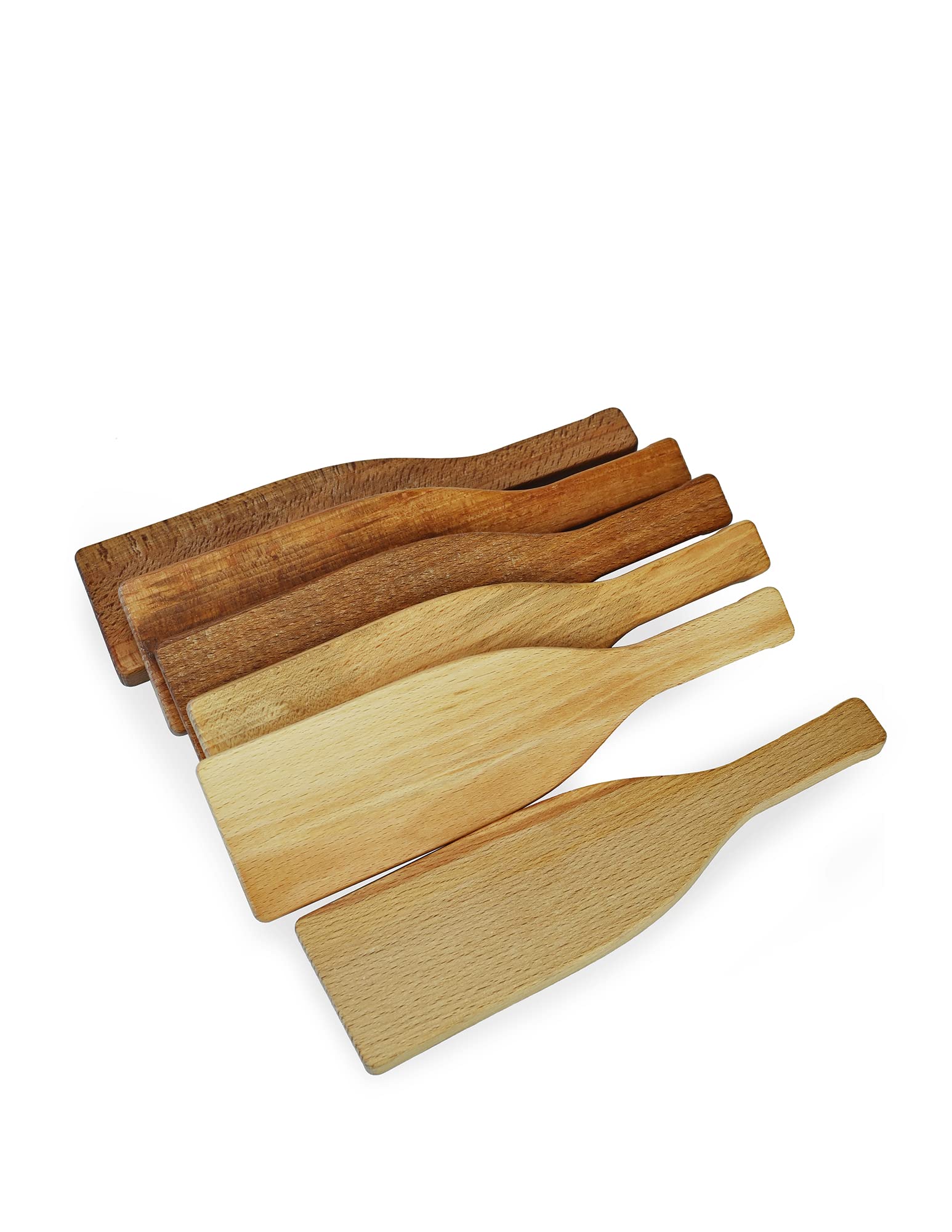 WOODLA Individual Charcuterie Cheese Serving Boards Set of 6 Pcs, Mini Wood Cutting Board with Handle, 11x3 Inches