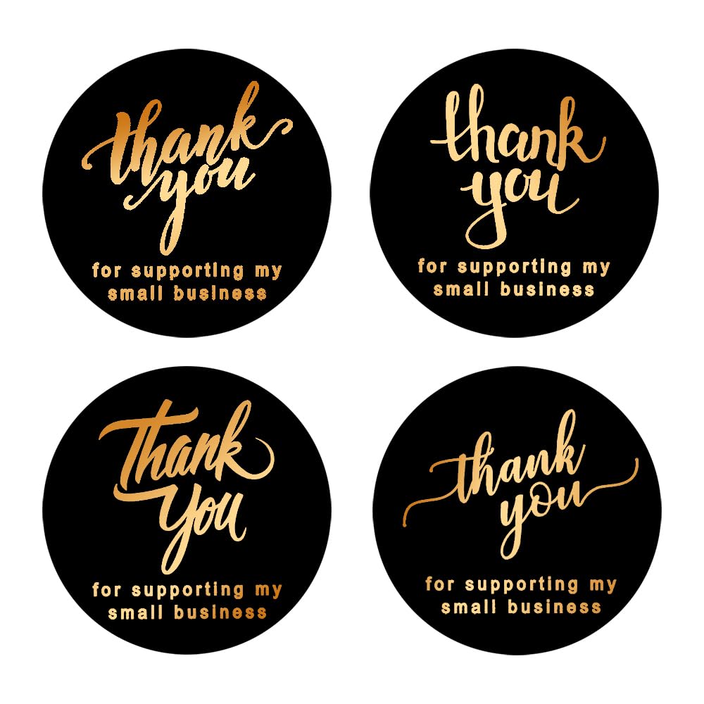 Thank You for Supporting My Small Business Sticker Labels,1.5inch Round Thank You Stickers Roll,Thank You Labels for Greeting Cards,Flower Bouquets,Gift Wraps,Tags,Mailers Bag