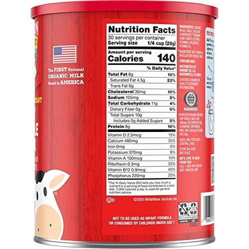 Organic Dry Whole Milk 30.6OZ (1.91lbs)