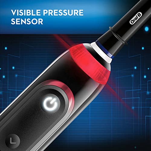 Oral-B Genius 8000 Rechargeable Electric Toothbrush, Long-Lasting Battery, 6 Brushing Modes, Visible Pressure Sensor, ADA Accepted, Travel Case Charges Brush and Smartphone, Bluetooth Connectivity