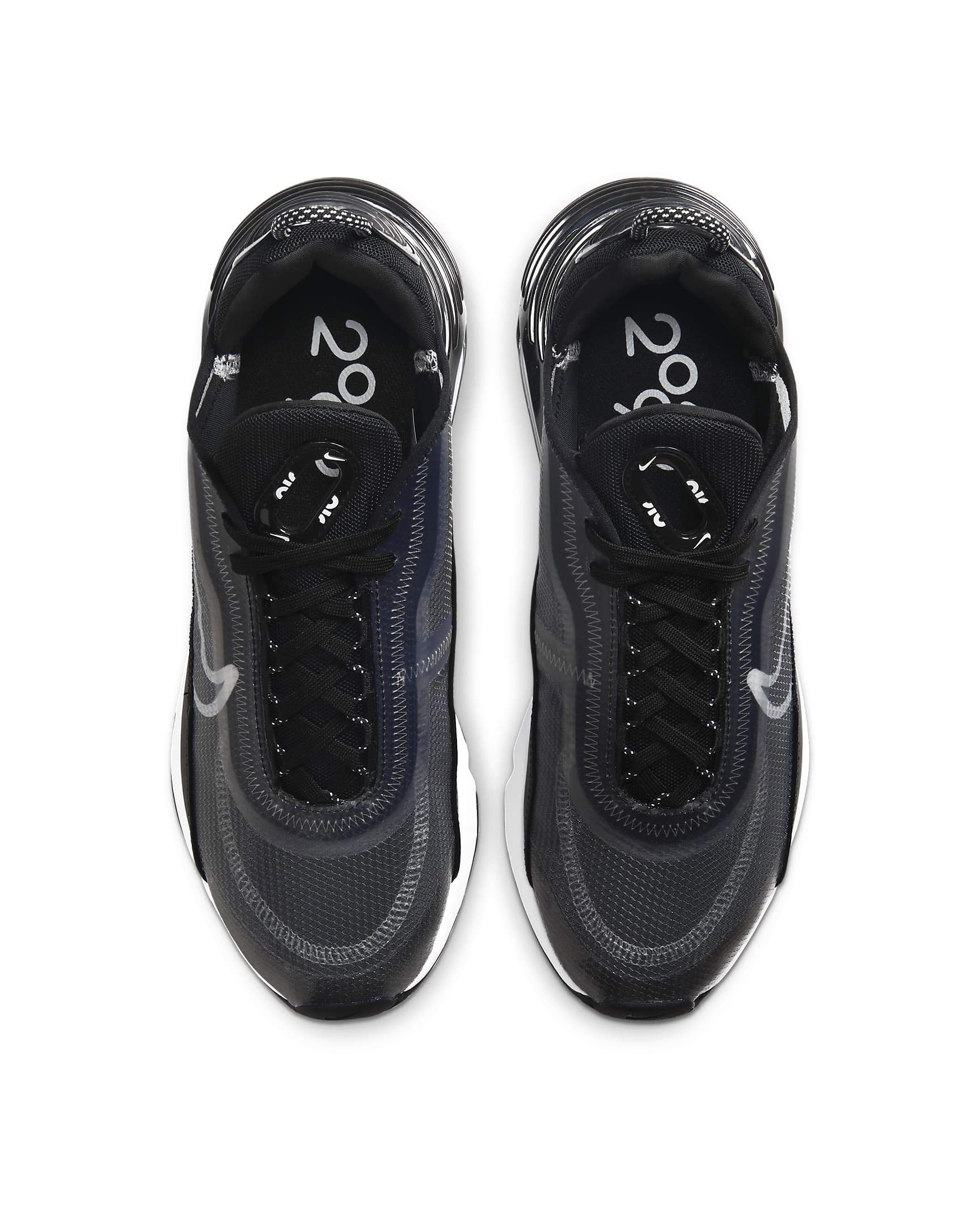 Nike Womens Air Max 2090 Running Trainers CK2612 Sneakers Shoes (UK 5.5 US 8 EU 39, Black White Silver 002)