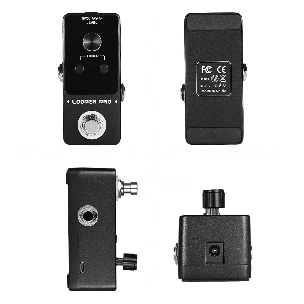 WYFDP Loop Guitar Pedal 9 Loops Total 40 Minutes Recording Time Unlimited Overdubs Tuner Function Guitar Accessories