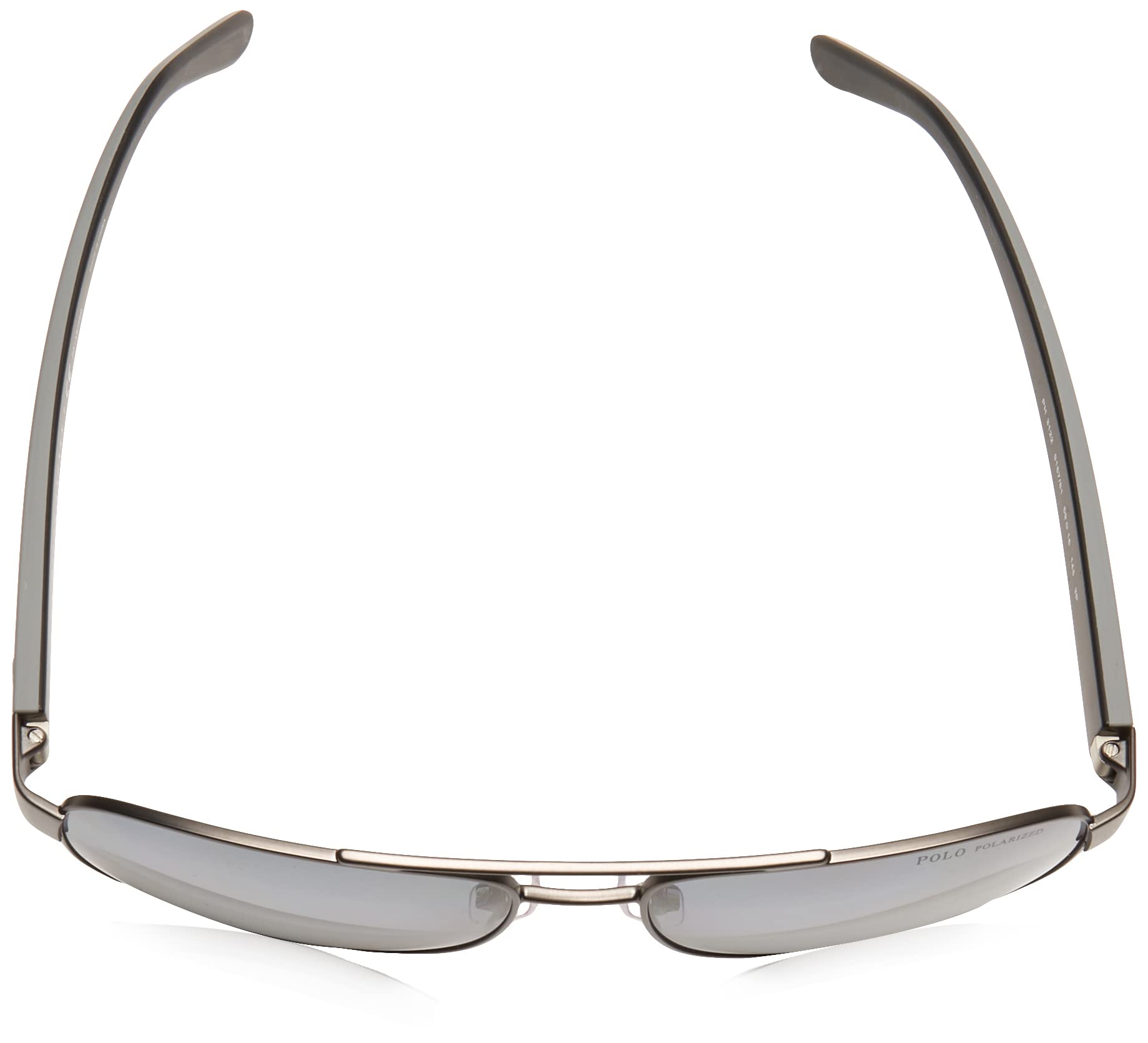 Polo Ralph Lauren Men's PH3122 Aviator Sunglasses, Matte Dark Gunmetal/Grey Polarized, 59 mm