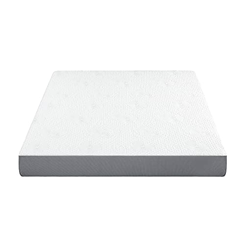Olee Sleep 6 Inch Ventilated Gel Infused Memory Foam Mattress, CertiPUR-US® Certified, Gray, Queen