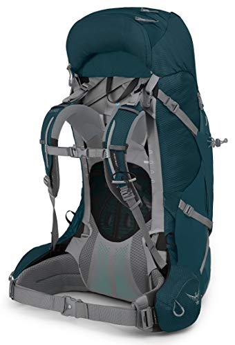 Osprey Ariel Plus 60L Women's Backpacking Backpack, Night Jungle Blue, WXS/S