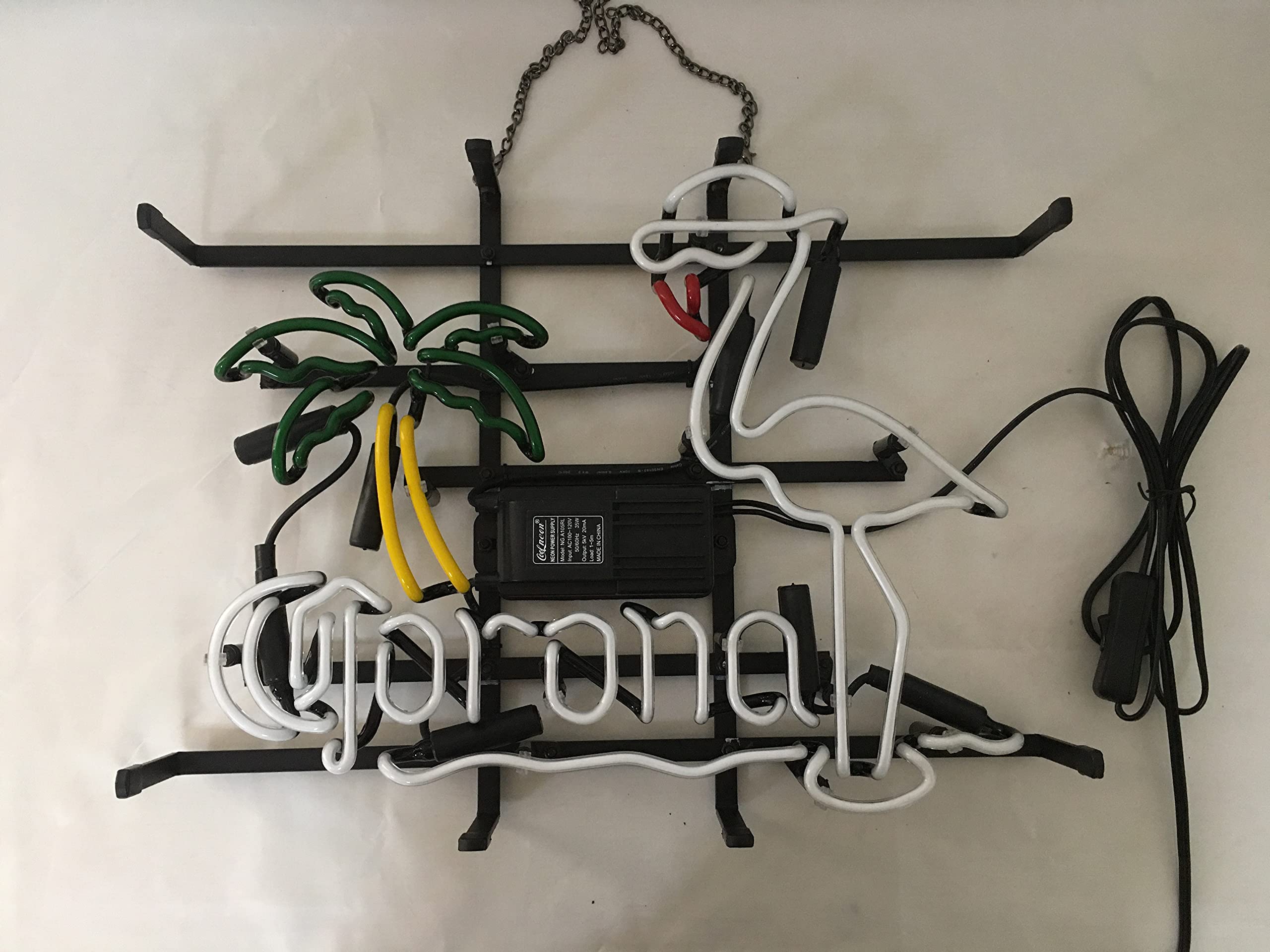 Neon Signs Corona Flamingo Palm Tree Beer Bar Bistro Real Glass Man Cave Custom Neon Sign Wall Decor