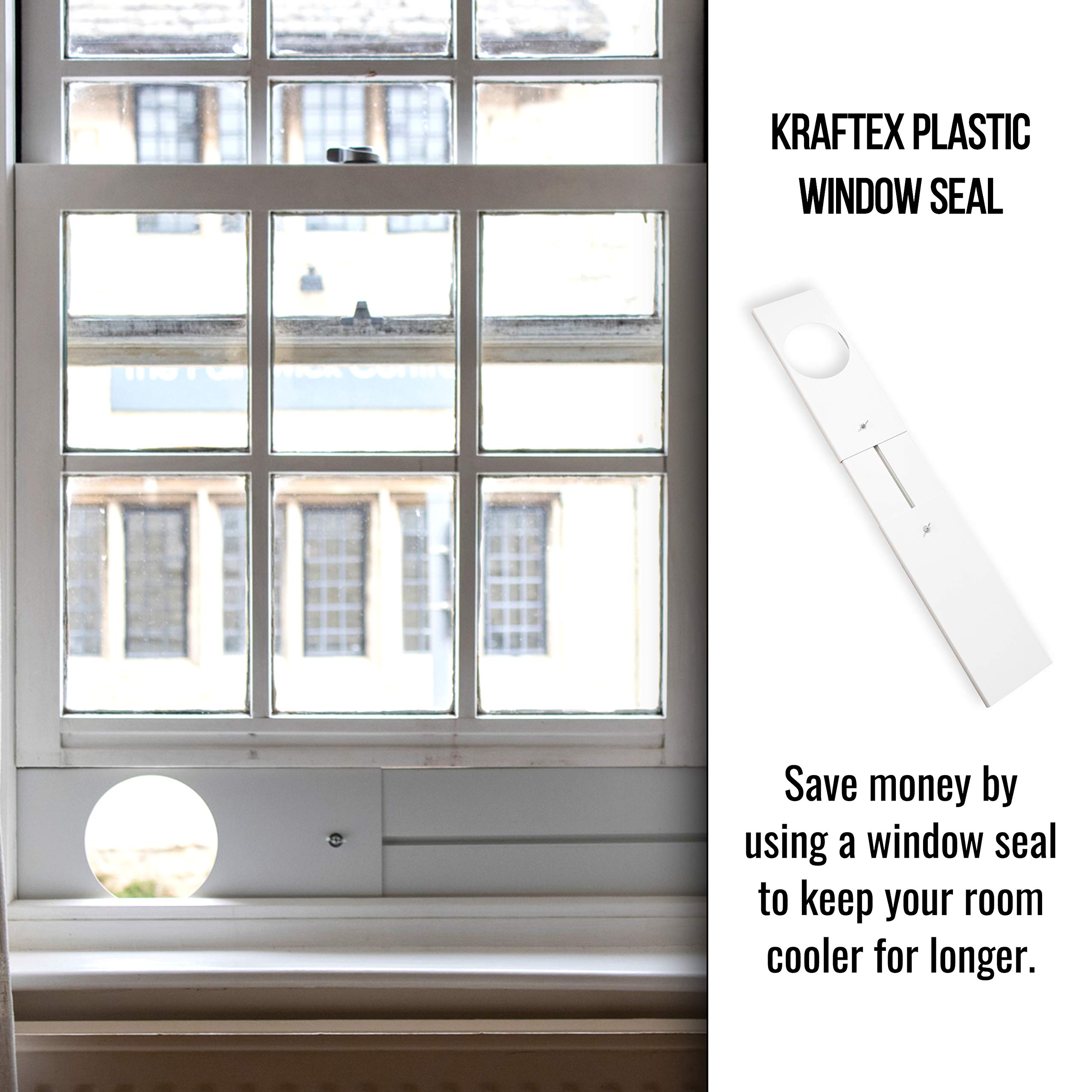 Portable Air Conditioner Window Kit | AC Window Kit Seal For AC Hose With 5.9" Diameter | Window Vent Kit With Air Conditioner Window Exhaust Panel | Sliding Window Casement With Window Duct Adapter