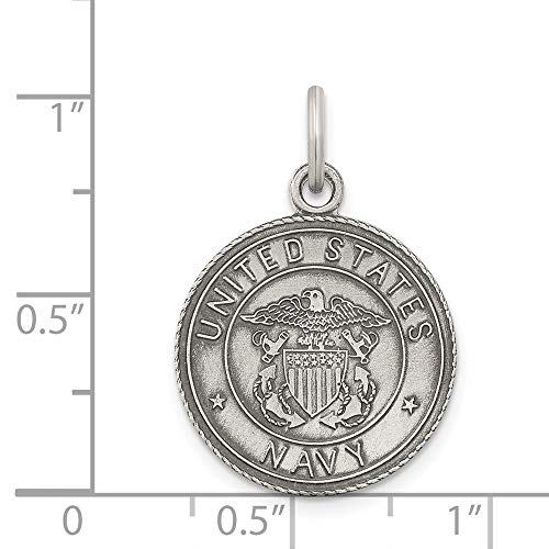 Sterling Silver US Navy Medal 23mm 18mm style QC4414