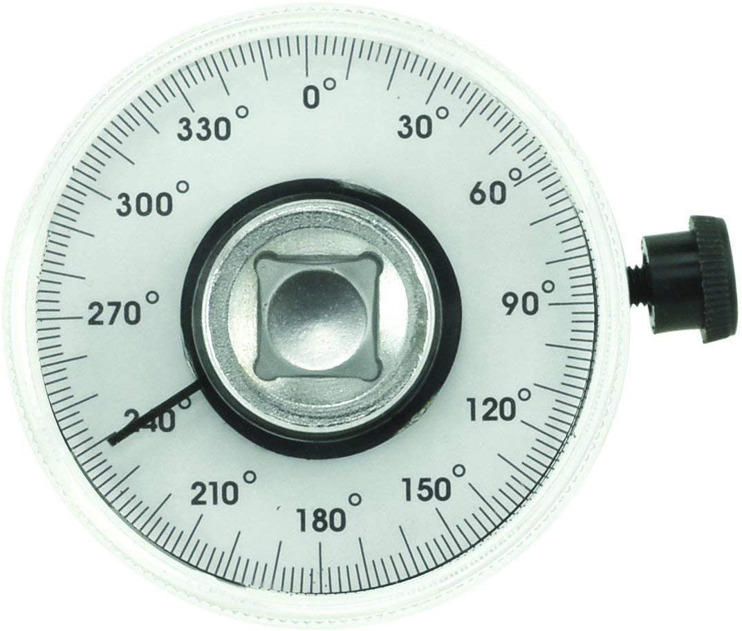 Qiilu 1/2" Torsion Wrench, Adjustable Drive Angle Torsion Wrench Measure Car Gauge Tool Set 360 Degree Angle Wrench