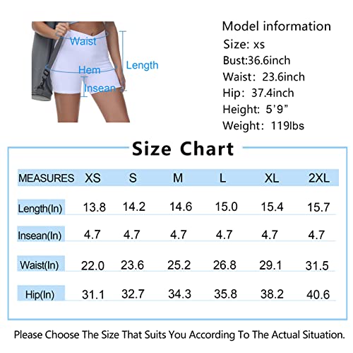 Women's Cross Waist Workout Shorts Tummy Control Spandex Athletic Biker Shorts with Deep Pockets Black