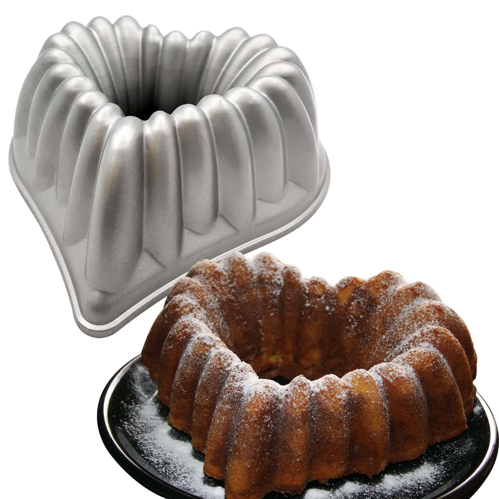 WBJKZJD Charlotte Cake Mold Aluminium Kitchen Accessories Decoration Christmas Wedding Family 3D Charlotte Cake Pan (Love heart shape)