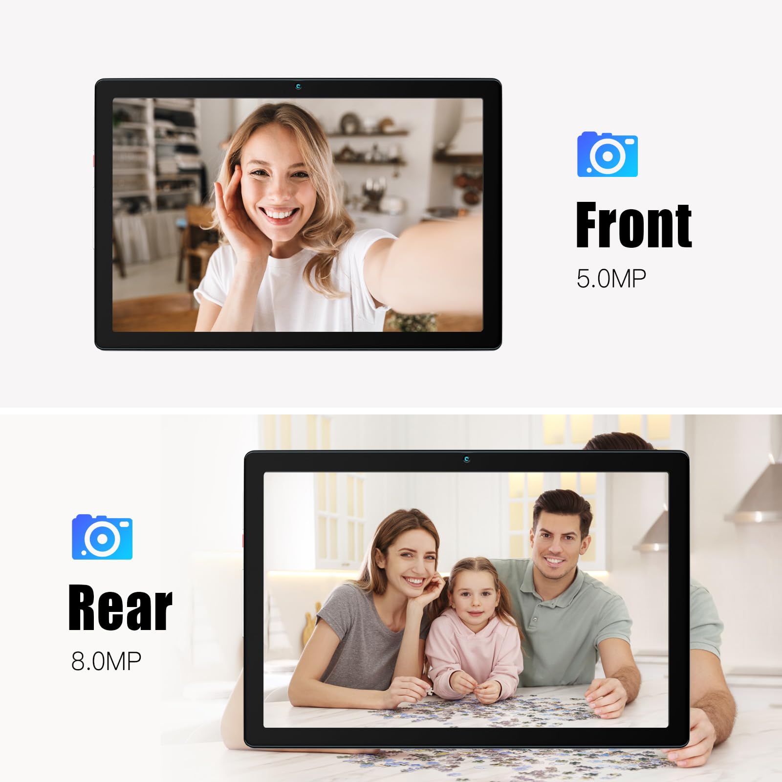 ROWT Tablet 10 Inch Android 13 Tablet 6(2+4)+64GB Quad Core Processor 1280×800 HD+IPS Screen, 2.4G WiFi, 5MP+8MP Camera, 5000mAh Battery,1-Year Warranty(Gray)