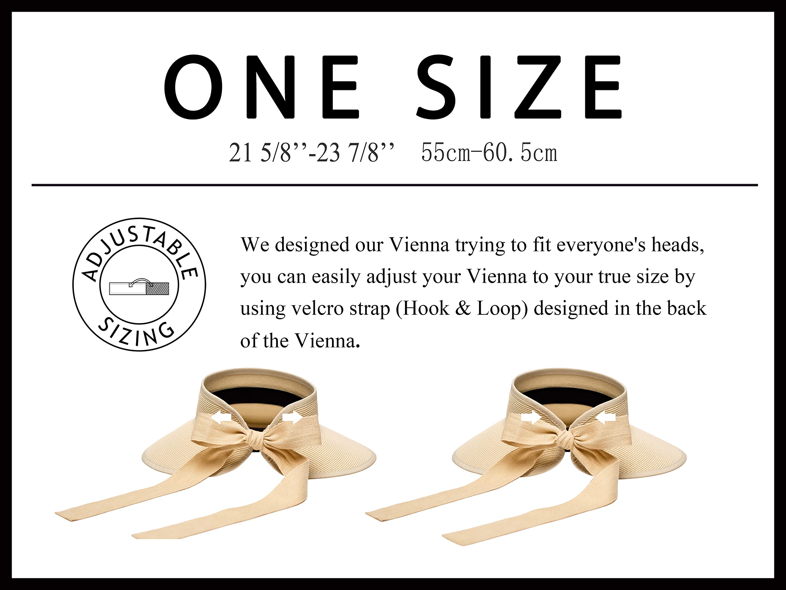 Pineapple&Star Vienna Visor Women's Summer Sun Straw Foldable Hat UPF 50+ (Beige)