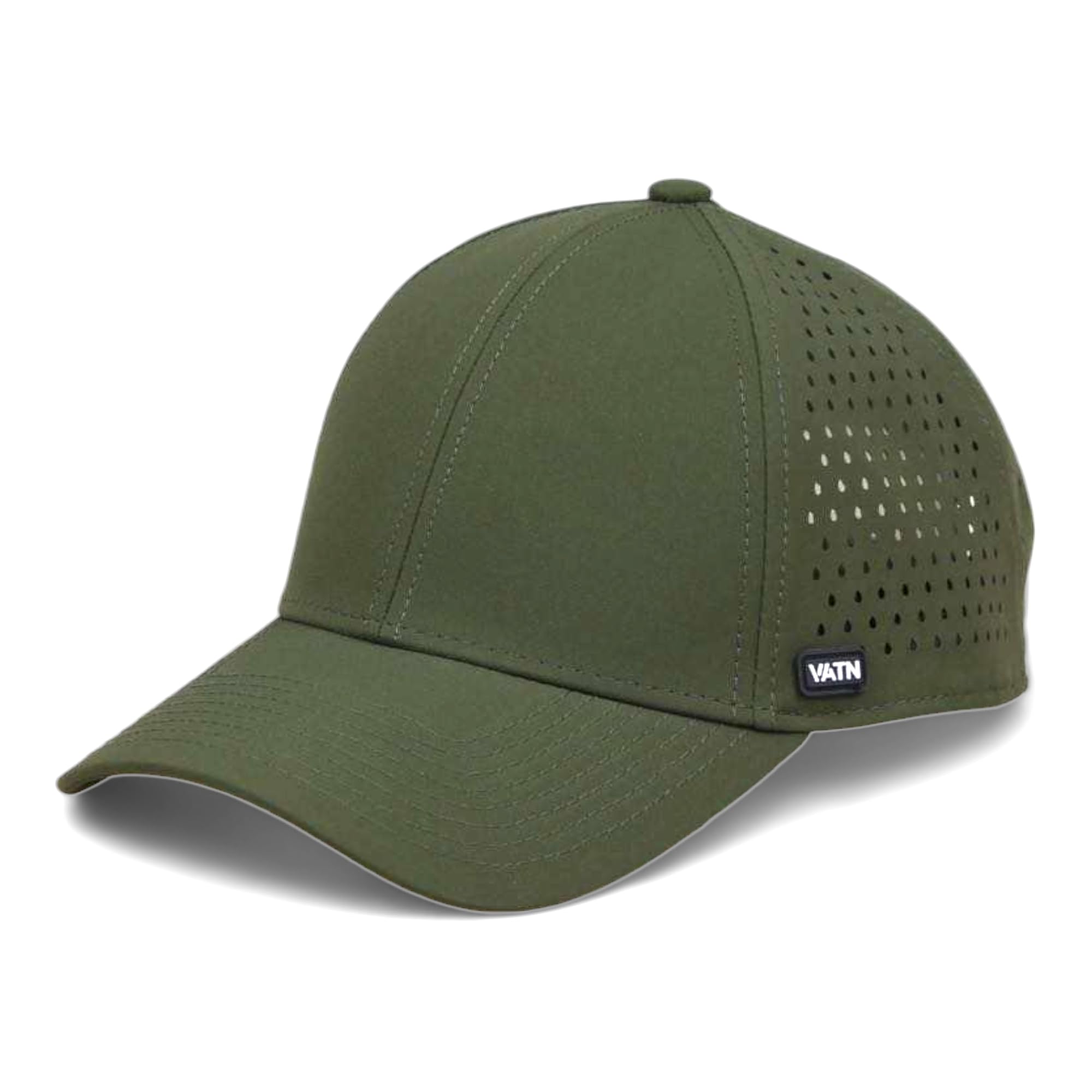 VATN Hydrax, Performance Curved Brim Snapback Running Hat, Hydro Water-Resistant Baseball Cap for Men & Women Work Golf Gym Hike Surf (Solid Grey)