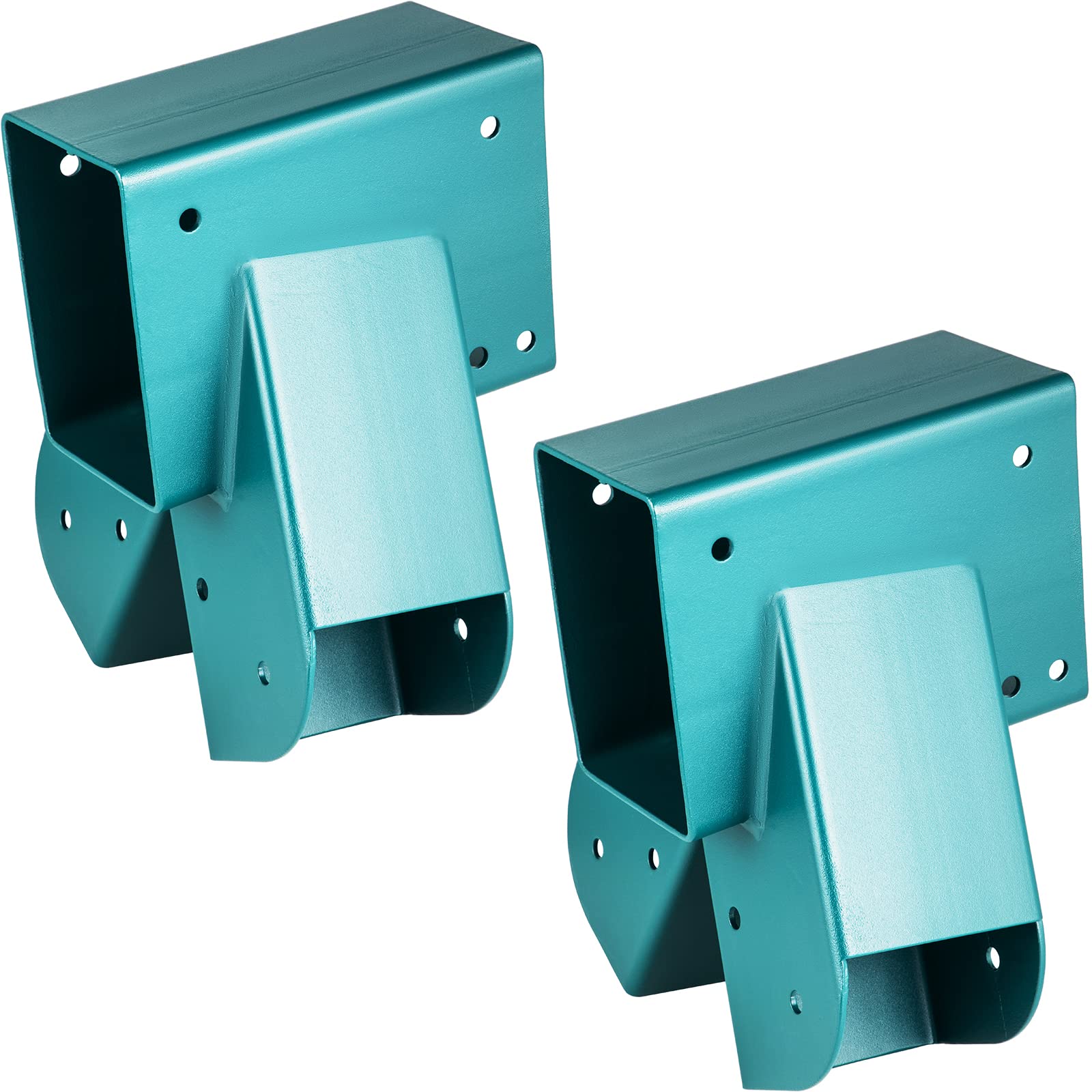 VEVOR Swing Set Brackets 7.87" Swing Bracket A-Frame Construction Swing Set Hardware Iron Material with Black Powder Coated DIY Swing Set End Bracket Swing Set Kit for 2(4x4) Legs & 1(4x6) beam-2PCS