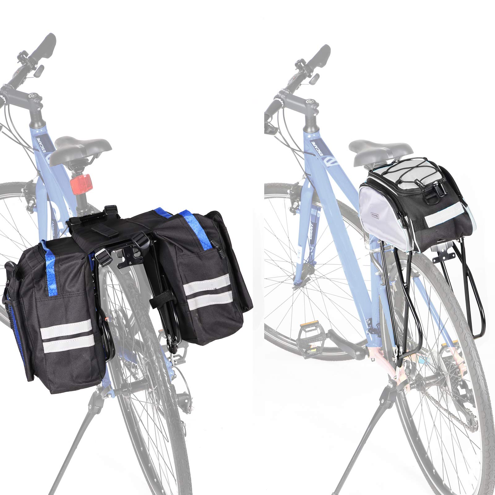 SONGMICS Bike Cargo Rack for Linear-Pull Brakes, Rear Bike Carrier USBC01B