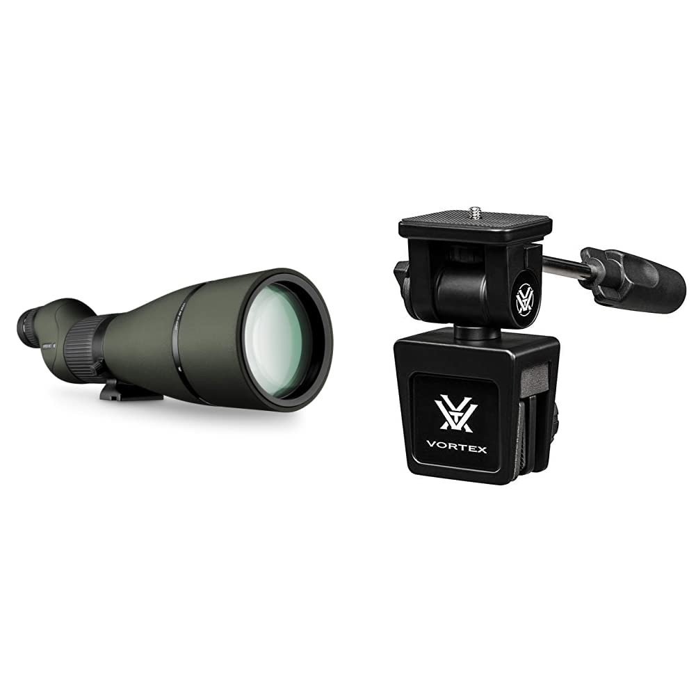 Vortex Optics Viper HD Spotting Scope 20-60x85 Straight,Green Optics Car Window Mount | Use with Binoculars & Spotting Scopes Black