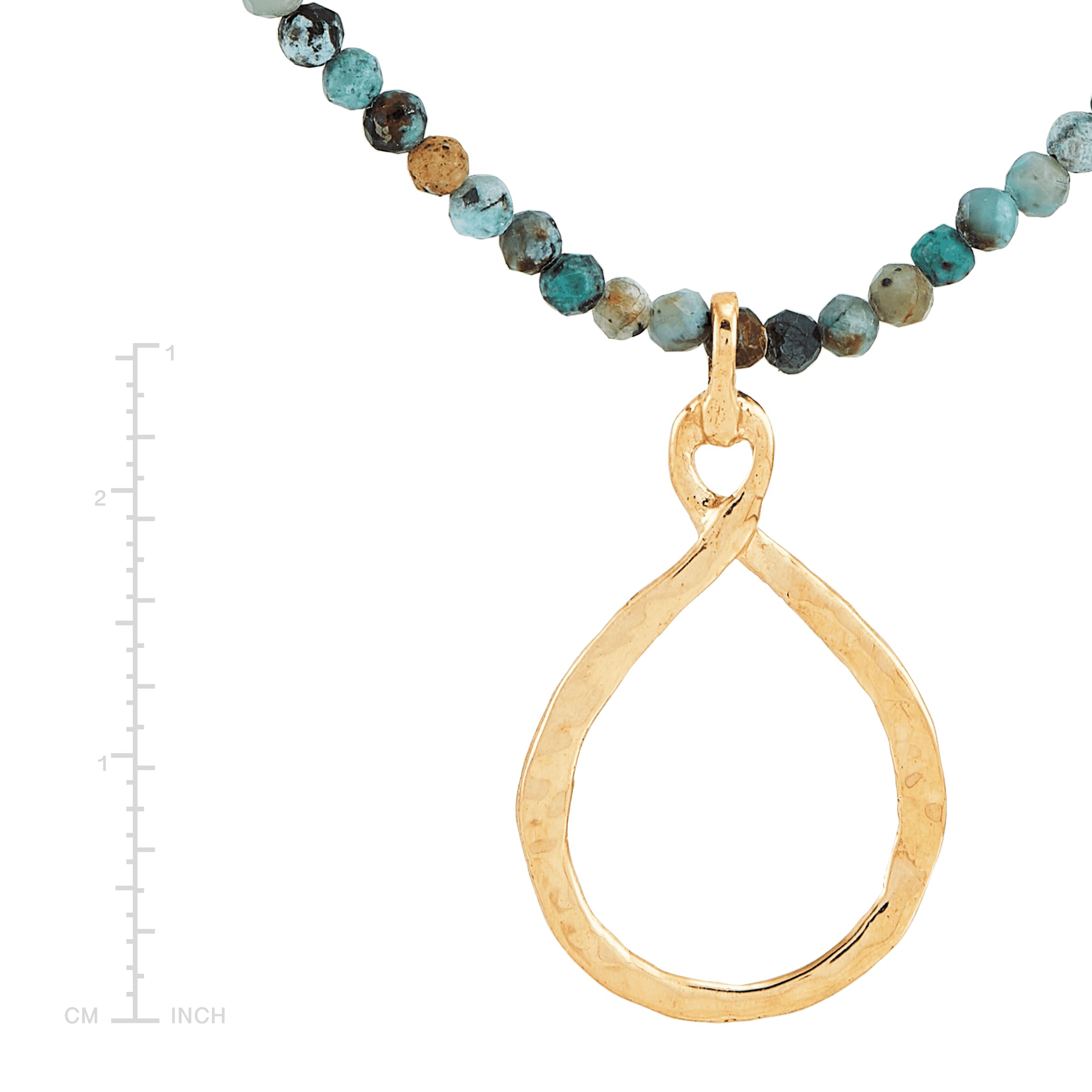 Silpada 'Just a Glimmer' Turquoise Pendant Necklace in 10K Yellow Gold, 16"