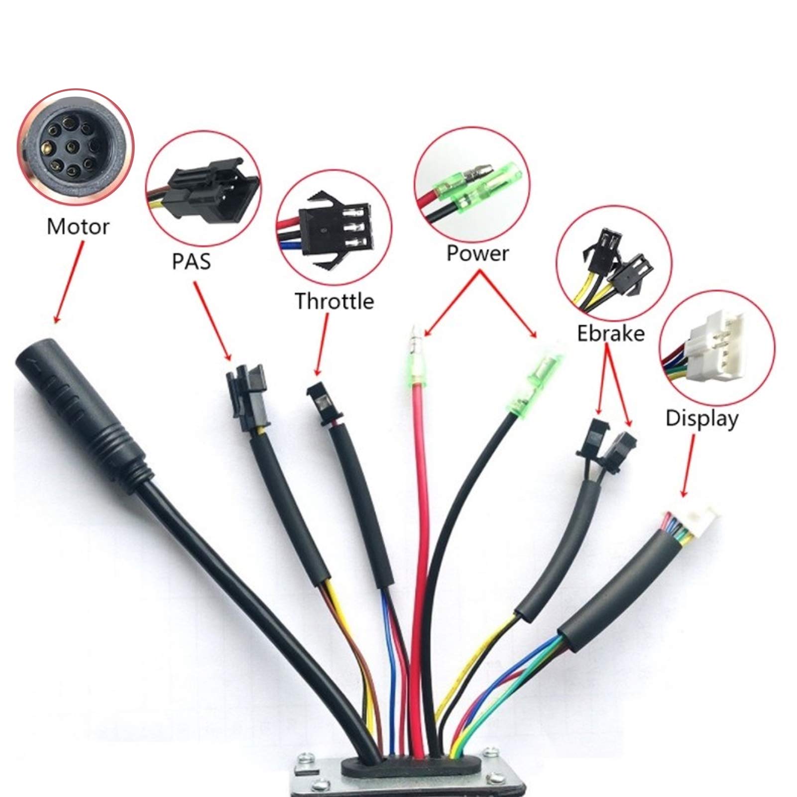 VGEBY 36V 250W EBike Conversion Kit, Electric Bicycle Conversion Parts with Controller Bike Meter Thumb Hub Motor Compatible with 20in Bike Wheel(Front Drive) Riding