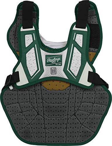 Rawlings | VELO 2.0 Catcher's Chest Protector | Baseball | Adult - 17" | Dark Green/White