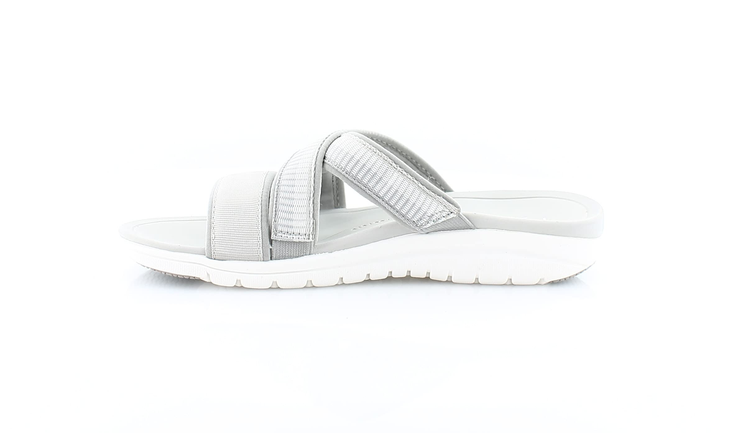 Ryka Womens SAGE Slip On Casual Slide Sandals Gray 7.5 Medium (B,M)