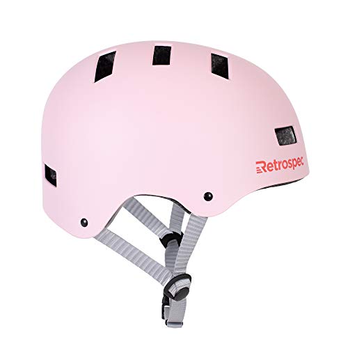 Retrospec CM-1 Bicycle / Skateboard Helmet for Adult Commuter, Bike, Skate , Matte Whisper Pink, 51-55 cm / Small