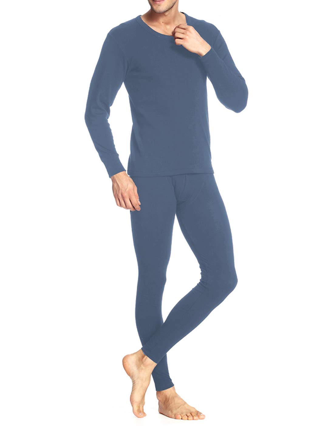 Poriff Mens Insulated Thermal Midweight Thermal Underwear Cold Weather Clothes Dark Grey M