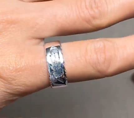 Silver Feather Ring Men Women Sterling Silver, native america indian jewelry, native american ring (8)
