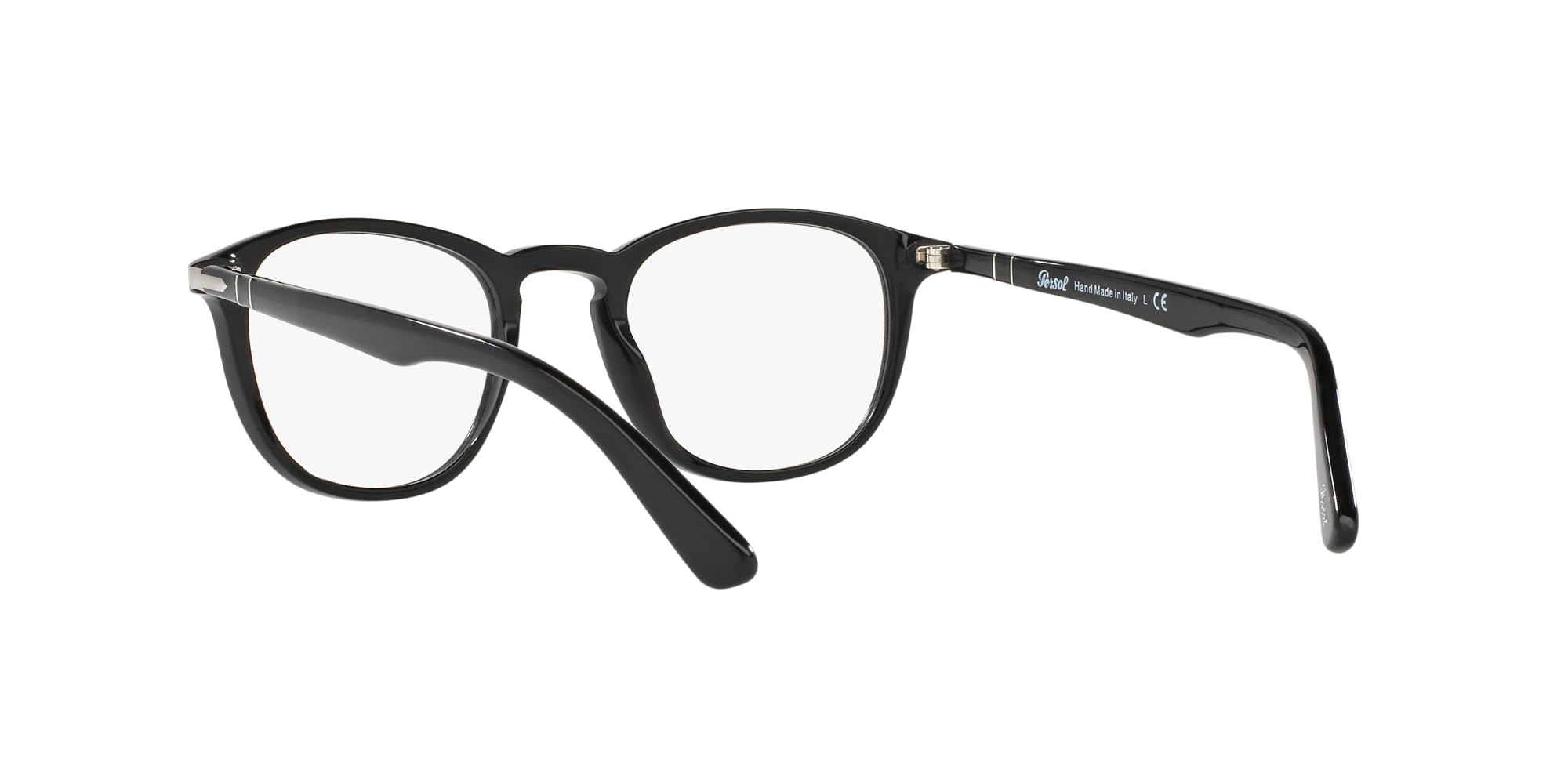 Persol PO3143V Rectangular Prescription Eyewear Frames, Black/Demo Lens, 47 mm