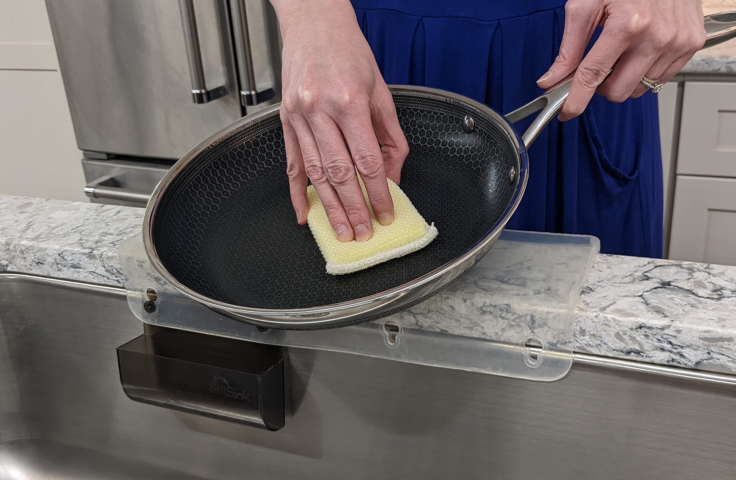 SiliSink Silicone Sink Edge Guard for Kitchen Sink - Fits 3.75β-4β Wide Stone Lip - Kitchen Sink Guard & Sink Edge Protector - Stone, Granite Countertop Edge Protector - 14β, Frosted Matte