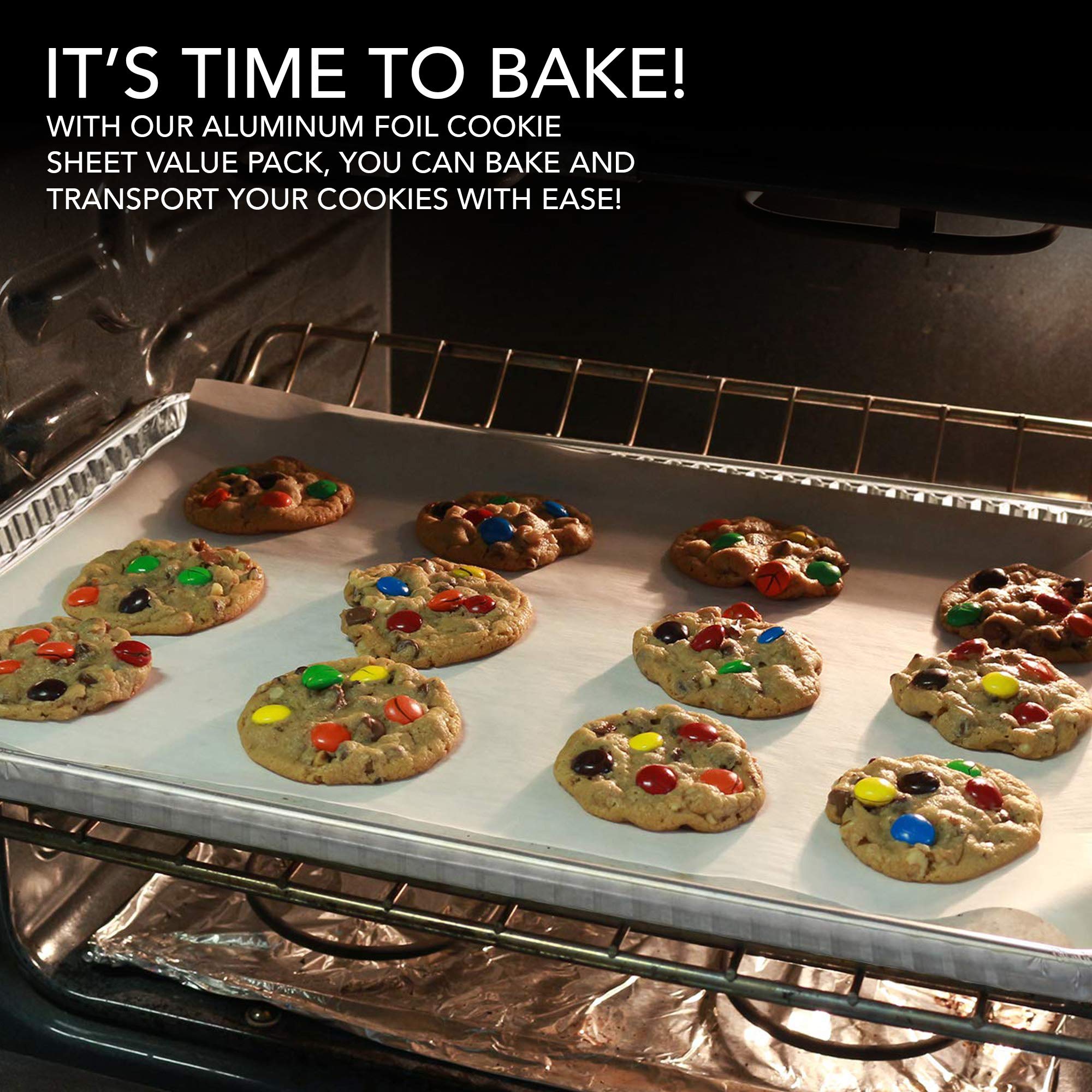 Stock Your Home Aluminum Pans Cookie Sheet Baking Pans (15 Pack) Disposable Aluminum Foil Trays - Reusable and Durable Nonstick Baking Sheets – Disposable Cookie Sheet Foil Pans - 16 Inch x 11 Inch