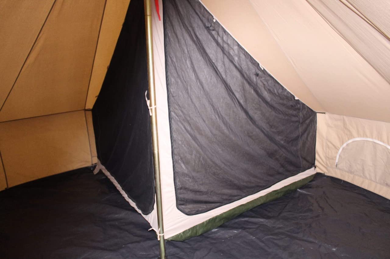 WHITEDUCK Inner Tents for Canvas Bell Tent, Half 1/2 & Quarter ¼ Inner Tents, Tent Accessories, Inner Rooms, Separate Compartment (3M, 4M, 5M, 6M) (Quarter Inner 4M, Avalon Tent)