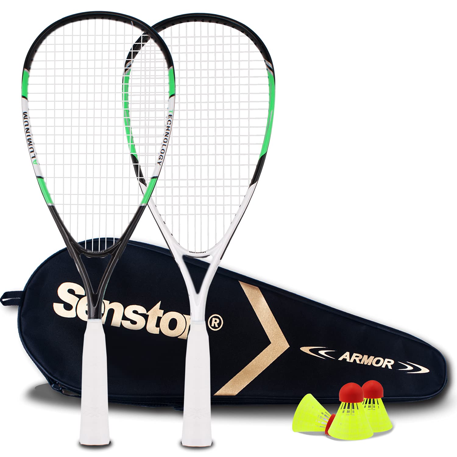 Senston Badminton Set - Badminton Racket Set Perfect for The Beach, Park or Backyard Including 2 Rackets, 3 Balls, 1 Bag - Quickly Expand The Game Suit Without The Need for a Venue
