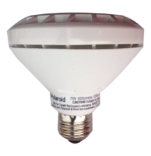 Polaroid Lighting PLPAR30S-75.800.11.2D 75-watt Equivalent 800-Lumen PAR30 Dimmable LED Light Bulb, 3.6" x 3.74" x 3.74", Daylight